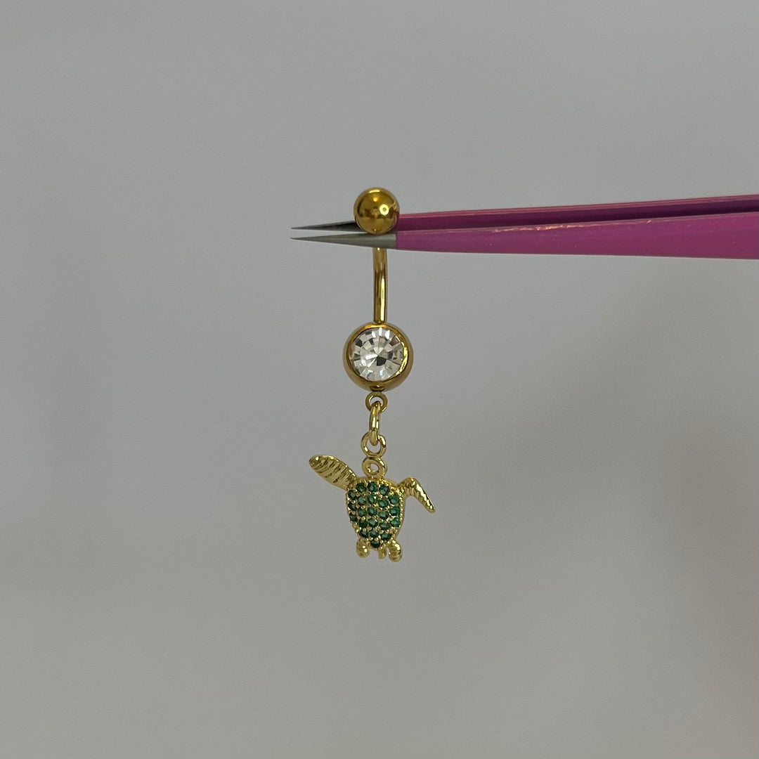 Flying Turtle Belly Bar ILLUSIVE JEWELS